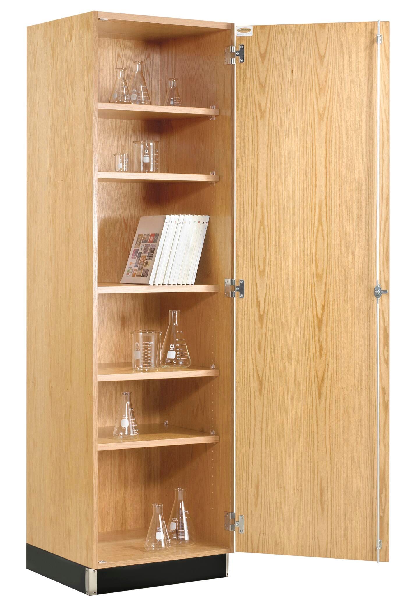Diversified Spaces Storage Cabinet with Doors 24 x 22 x 84 Inches Oak